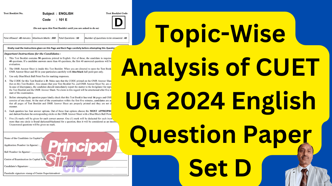 CUET UG 2024 English SET D - Topic-Wise Analysis - ReadLearnExcel
